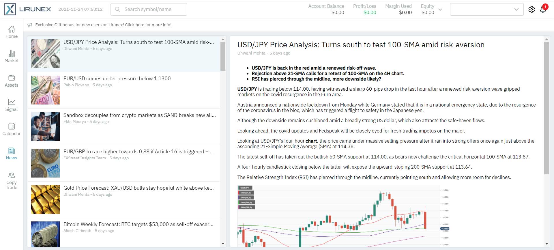 Lirunex Trading App – Lirunex